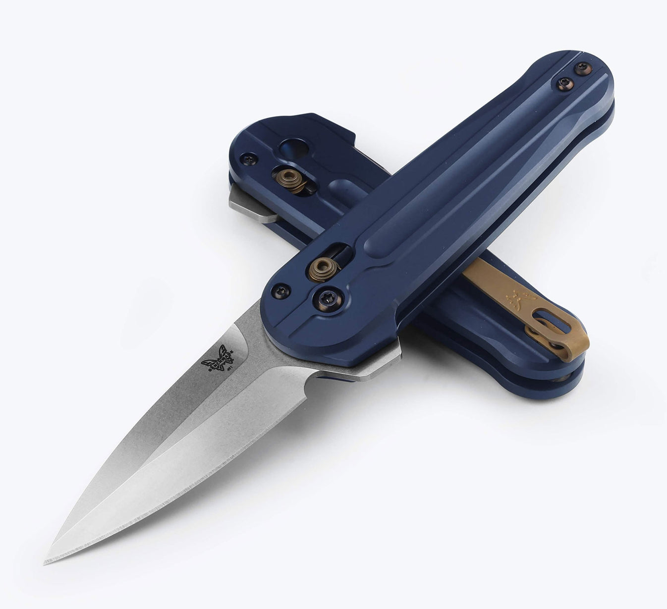 Benchmade 491 Lowden Axis Flipper Crater Blue EDC Pocket Folding Knife ...