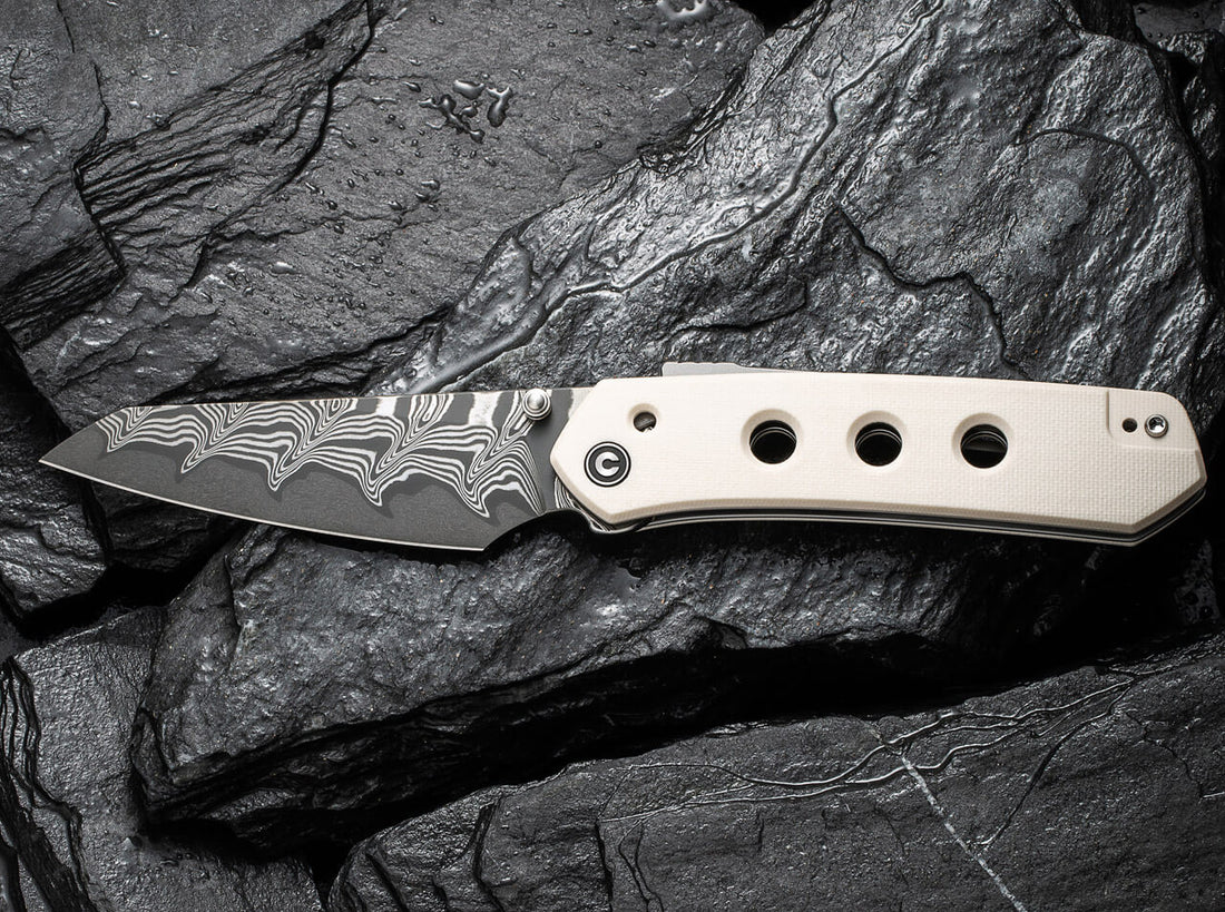 CIVIVI Knives - Vision FG G10 Ivory Damascus EDC pocket folding knife ...