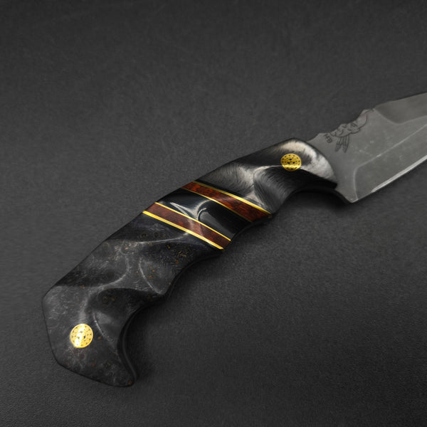 Half Face Blades HUMINT 3" Snakewood, Bison Horn Taktisches Messer ...