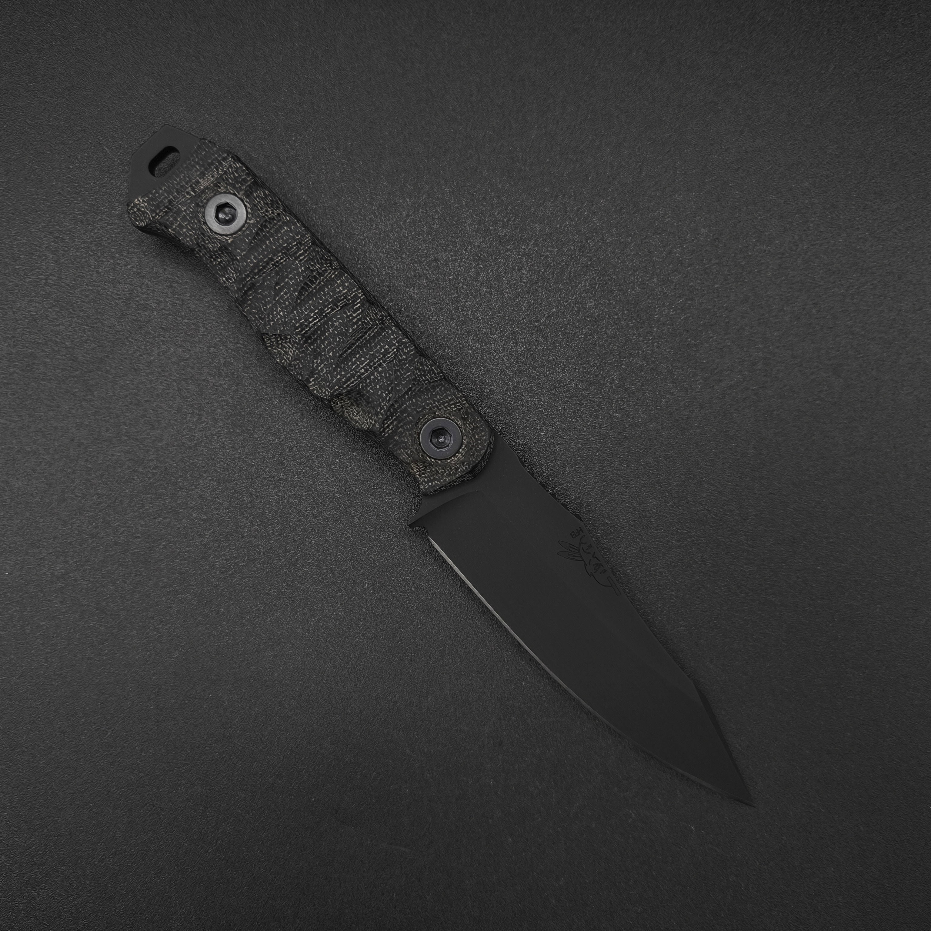 Half Face Blades Field Knife Jr Black Canvas Micarta Outdoor Messer ...
