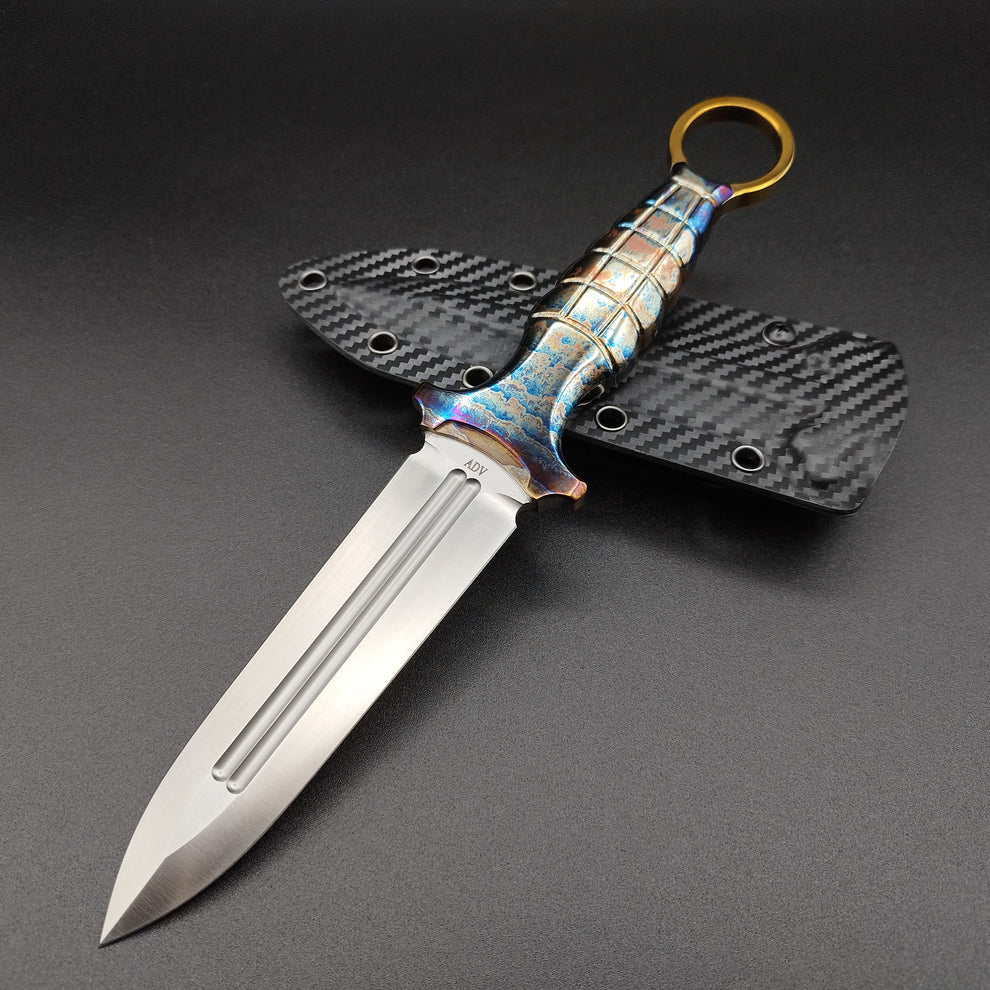 ADV Brutus Acid Rain Titanium Dagger – knifeaddict